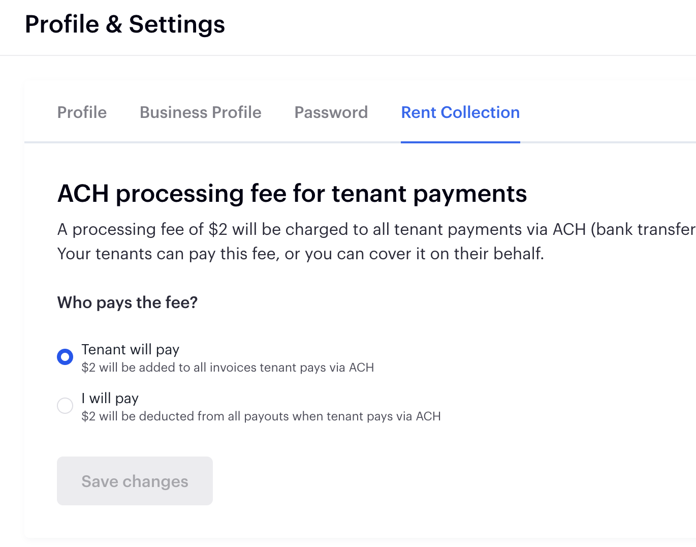 How do ACH fees for rent collection work? – Baselane